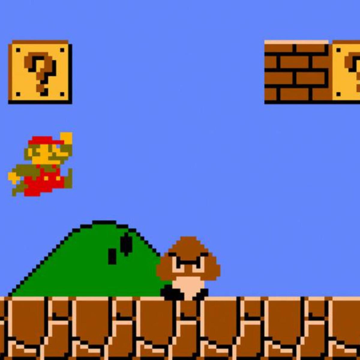Bloque De Ladrillos De Mario Pixelado