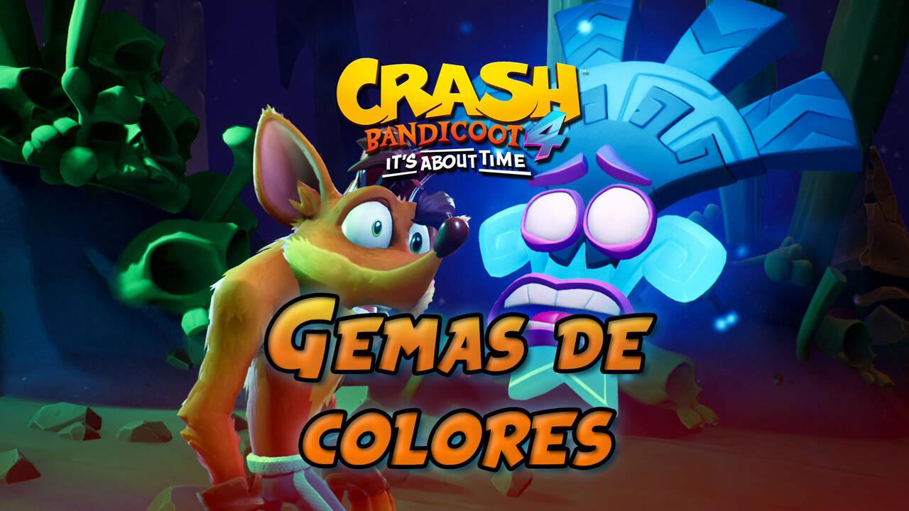 TODAS las gemas de colores de Crash Bandicoot 4 y cómo conseguirlas