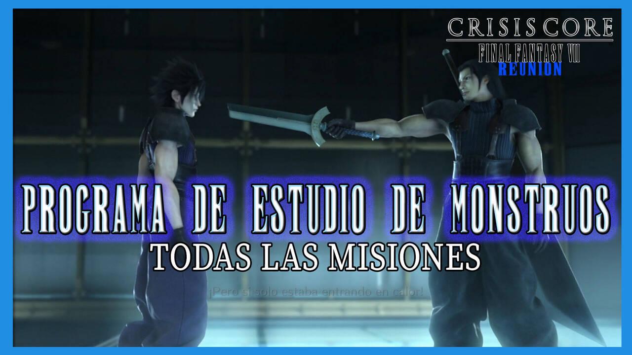 Crisis Core FFVII - Reunion: Programa de estudio de monstruos, todas ...
