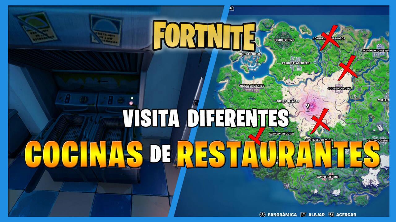 Fortnite - Dónde encontrar cocinas de restaurantes