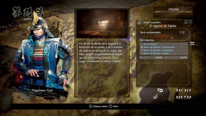El regreso de Yaksha en Nioh 2 al 100%