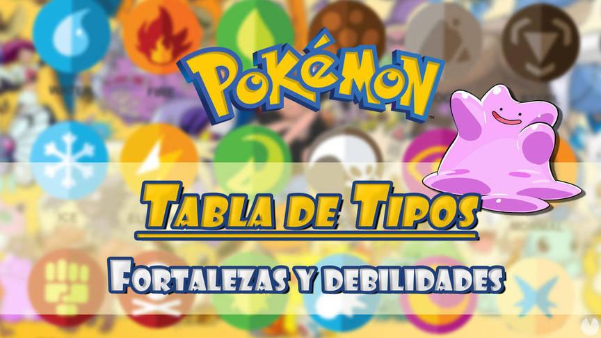 POKÉMON | Tabla de tipos, fortalezas y debilidades (todos los juegos)