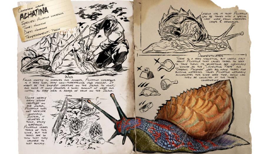 Todo sobre el dinosaurio Achatina en Ark: Survival Evolved