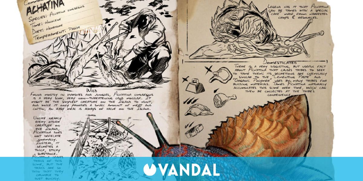 Todo sobre el dinosaurio Achatina en Ark: Survival Evolved
