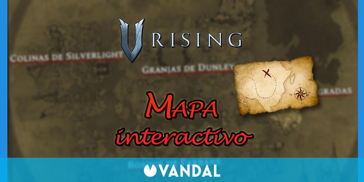 Mapa interactivo de V Rising: TODOS los recursos, jefes, zonas y secretos