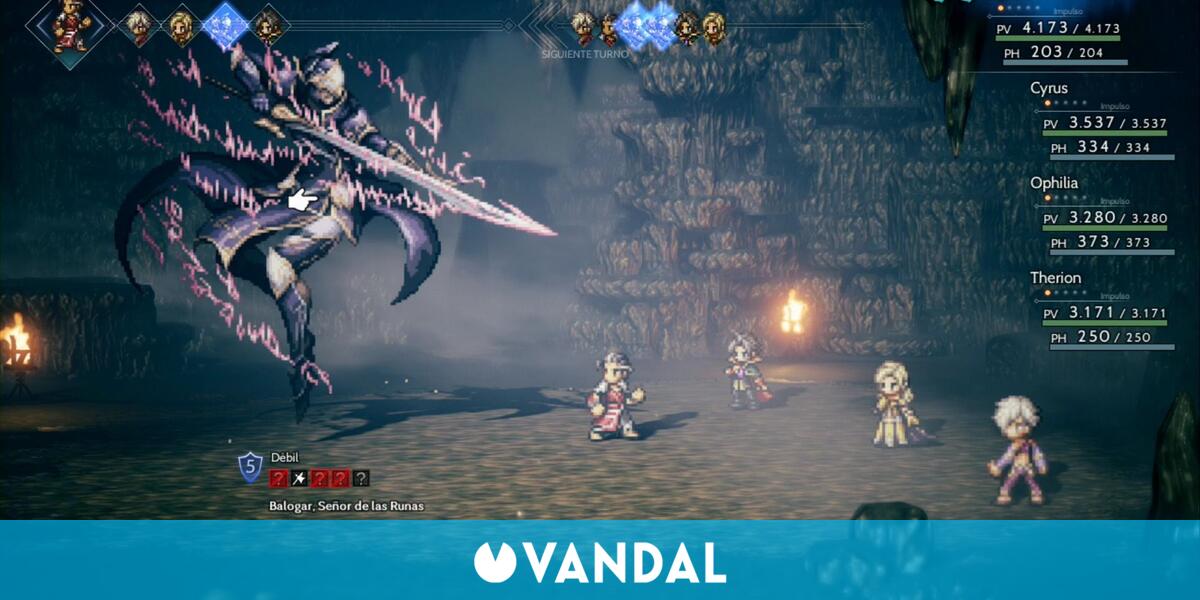 Santuario de la Hoja Rúnica y derrotar a Balogar - Octopath Traveler