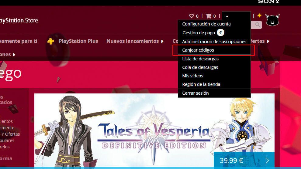 Cómo canjear un código de PlayStation 4 en PS Store