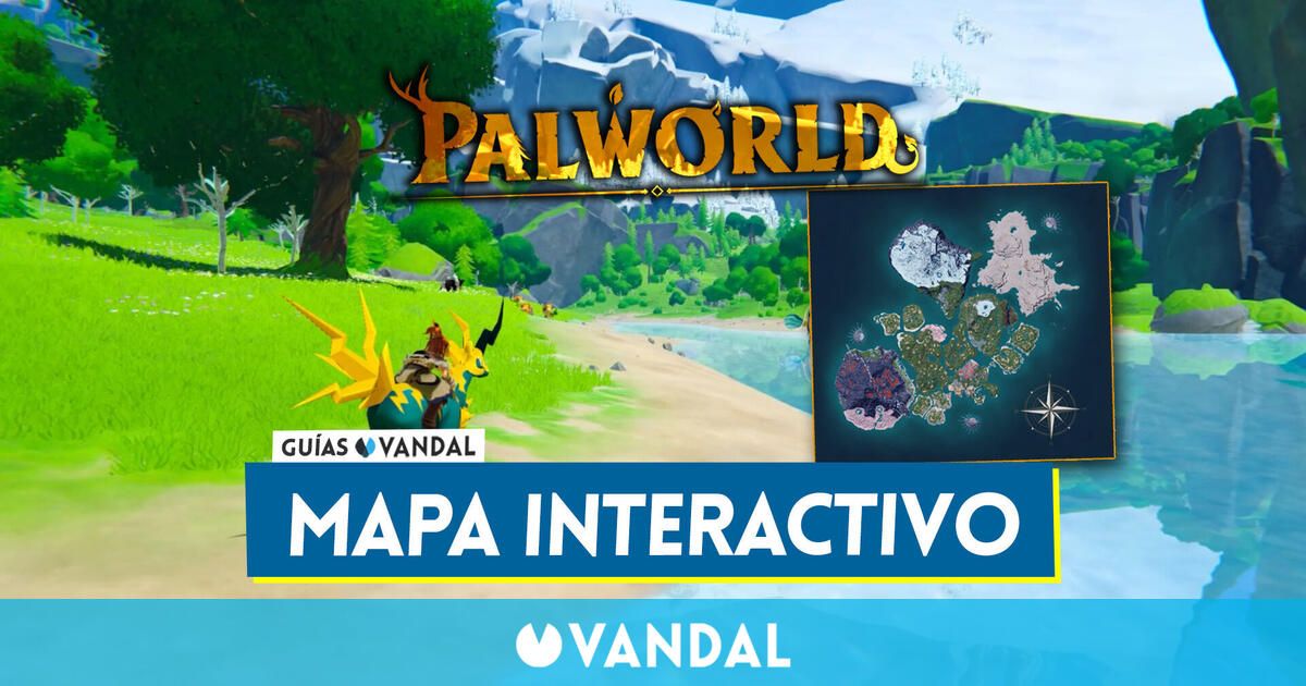 Mapa interactivo de Palworld: TODOS los secretos, cofres, torres, jefes ...