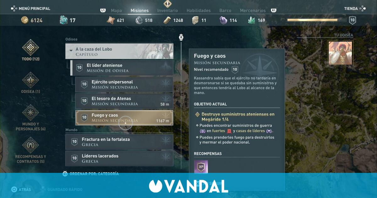 Fuego y caos en Assassin's Creed Odyssey - Misión secundaria