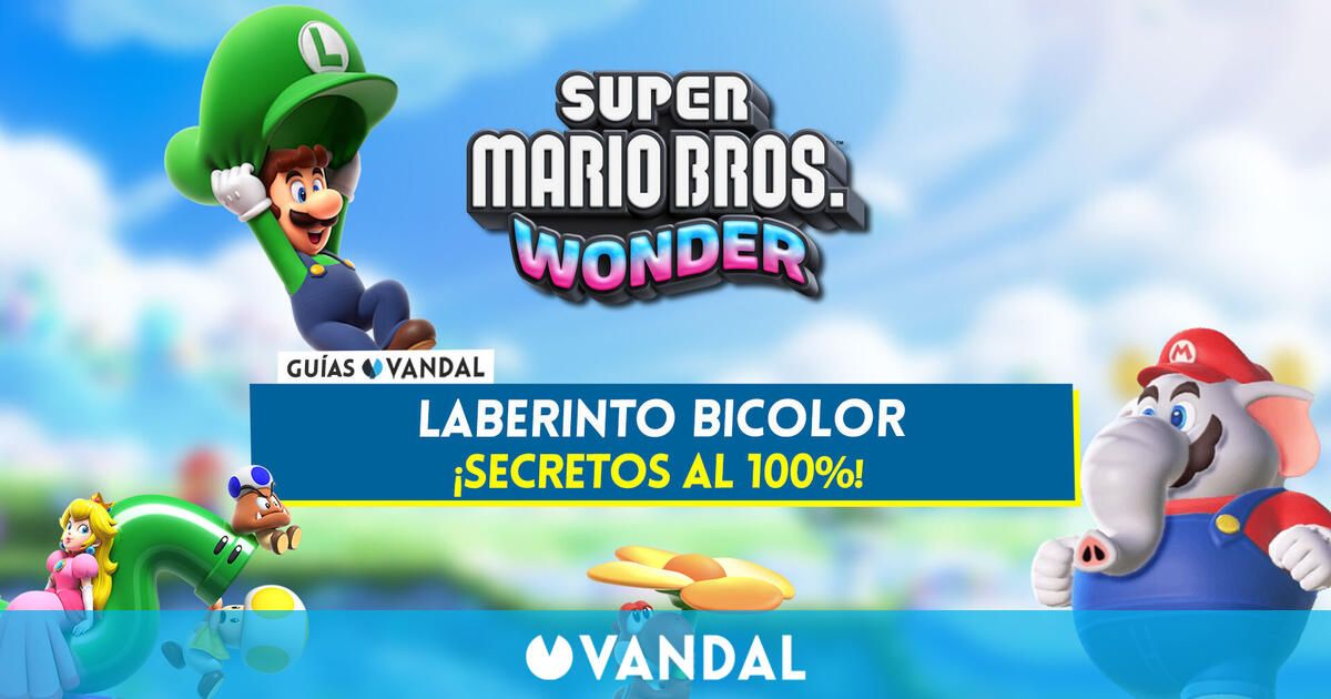 Laberinto bicolor al 100% en Super Mario Bros. Wonder: Todos los ...