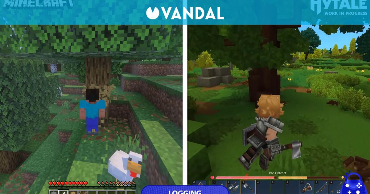 Un vídeo comparativo enfrenta Hytale y Minecraft: ¿Tendrá por fin el juego de Mojang un rival a ...