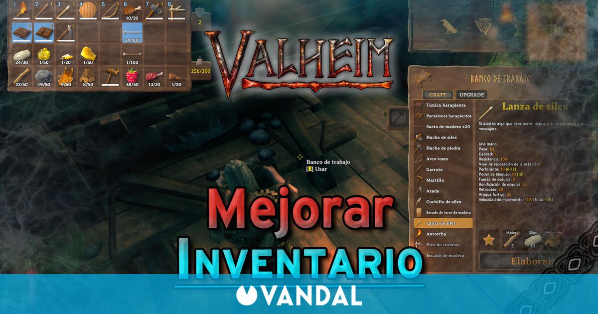 Valheim: Cómo aumentar el inventario para llevar más objetos