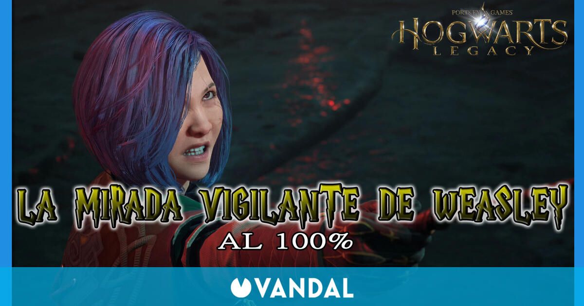 La mirada vigilante de Weasley al 100% en Hogwarts Legacy