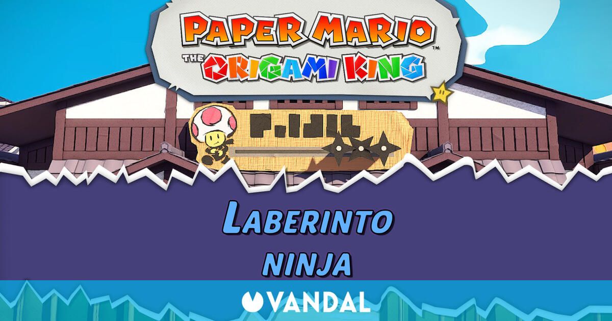 Laberinto ninja al 100% en Paper Mario: The Origami King