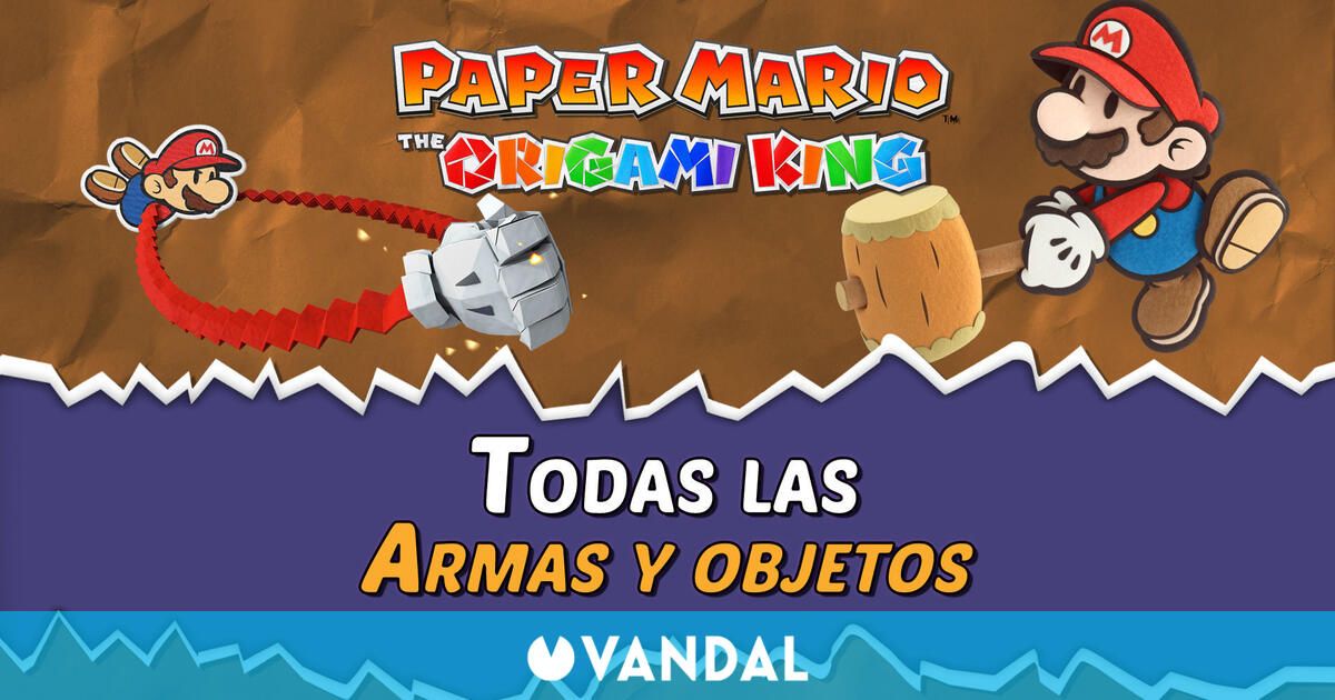 TODAS las armas y objetos de Paper Mario: The Origami King y cómo ...