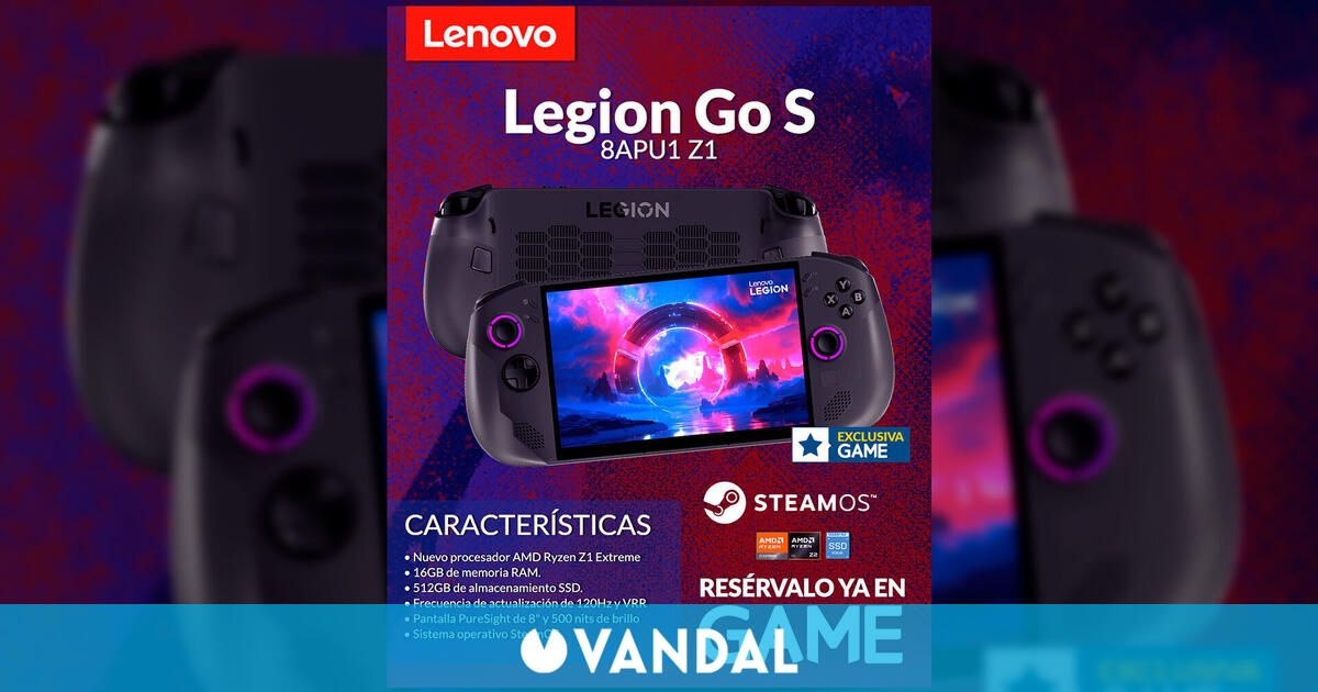 Consigue el nuevo modelo Lenovo Legion Go S exclusivo de GAME con Steam ...