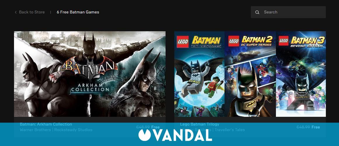 Epic Games Store regala la trilogía de Batman Arkham y LEGO Batman este ...