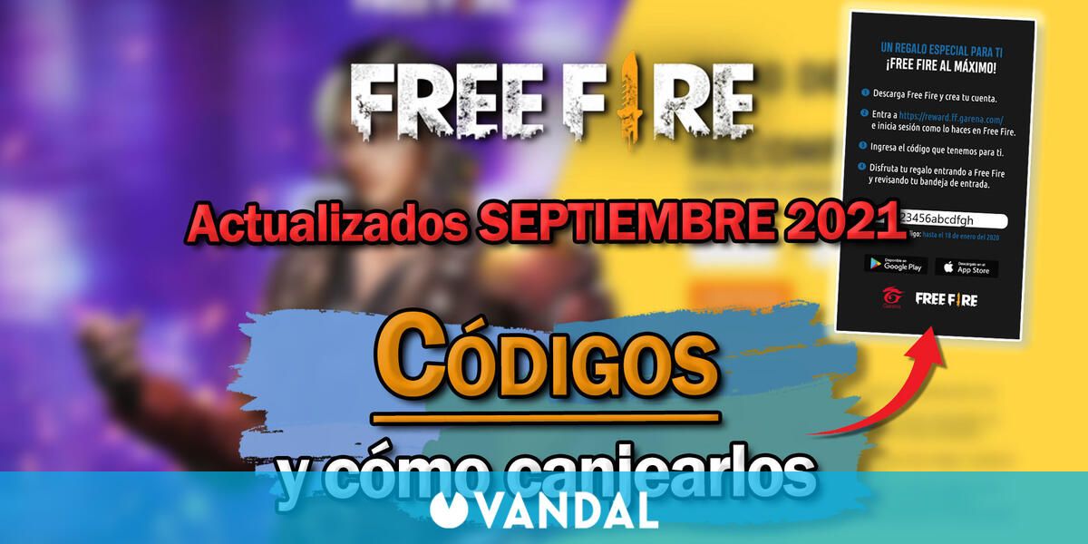 Free Fire: Todos los códigos de recompensas gratis (Septiembre 2021)