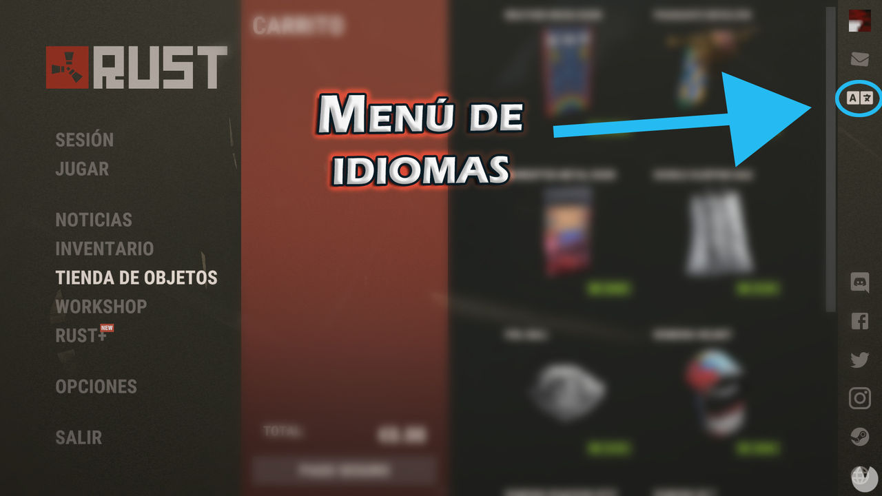 Rust: ¿Cómo poner en español y cambiar el idioma?