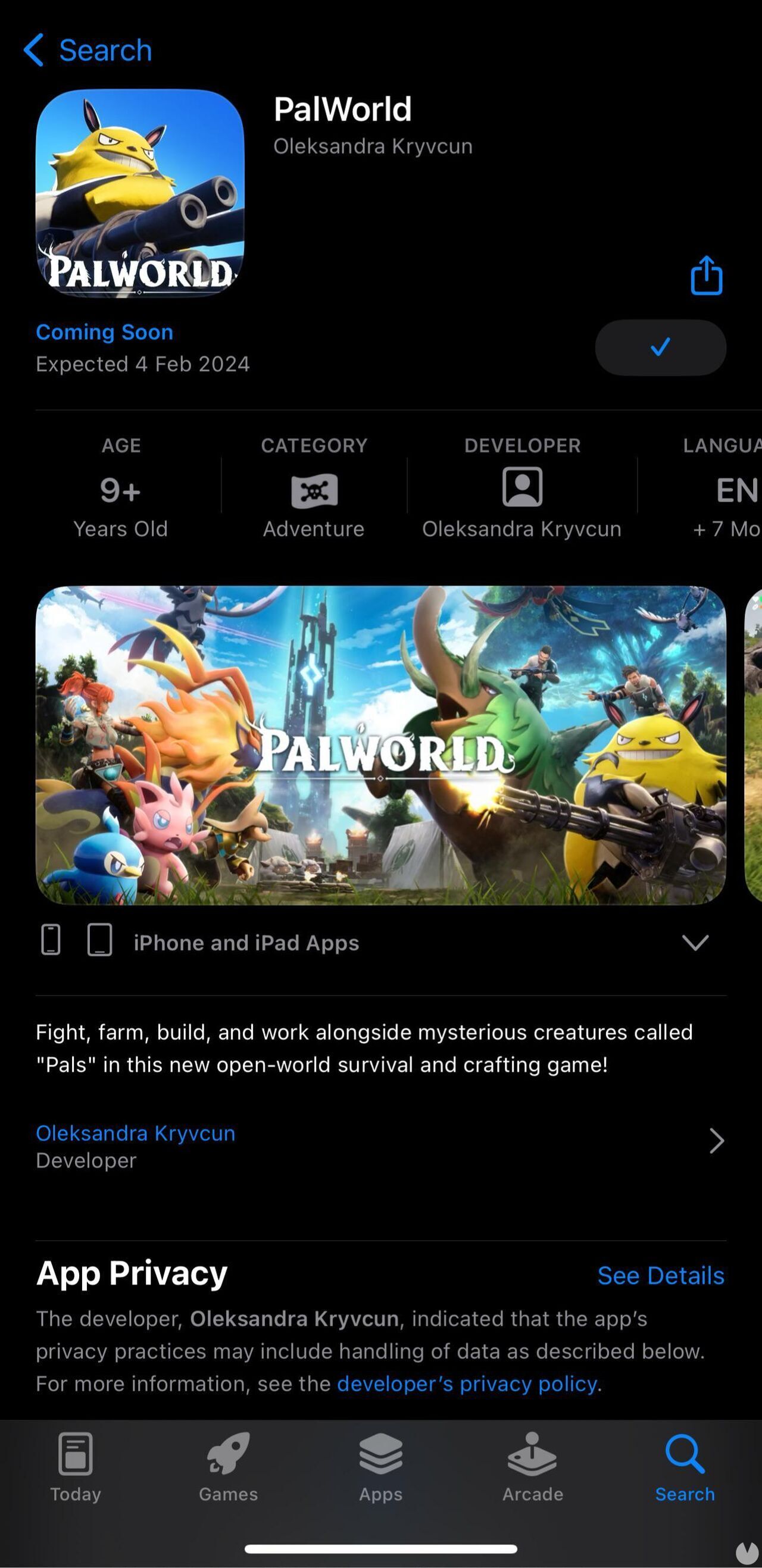 Palworld advierte: El juego no está en móviles, el que ha aparecido en ...
