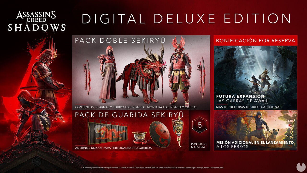 Todas las ediciones de Assassin's Creed Shadows: Diferencias, contenido y precio en España - Vandal