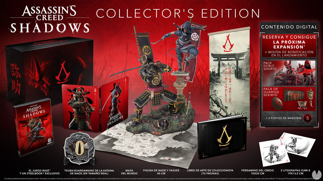 Todas las ediciones de Assassin's Creed Shadows: Diferencias, contenido y precio en España - Vandal