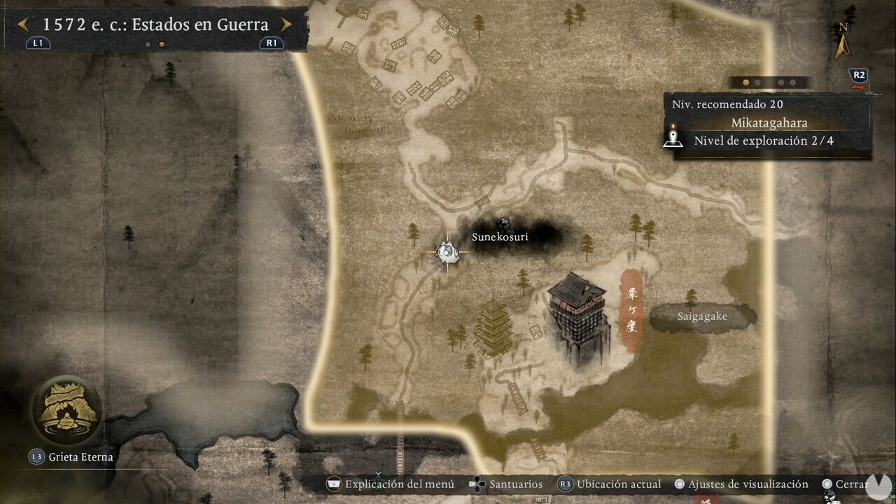 Todos los sunekosuri en Nioh 3 y localización
