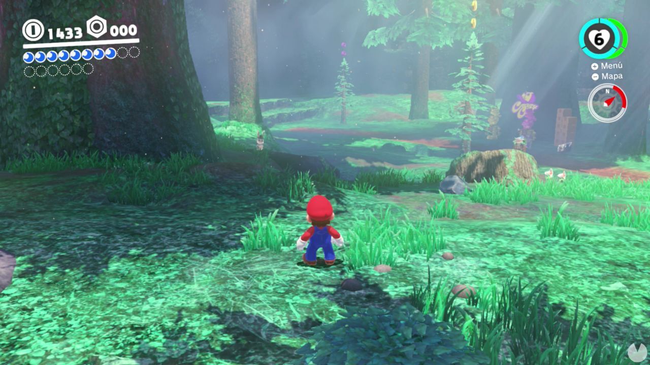 Reino Arbolado en Super Mario Odyssey: Energilunas y secretos