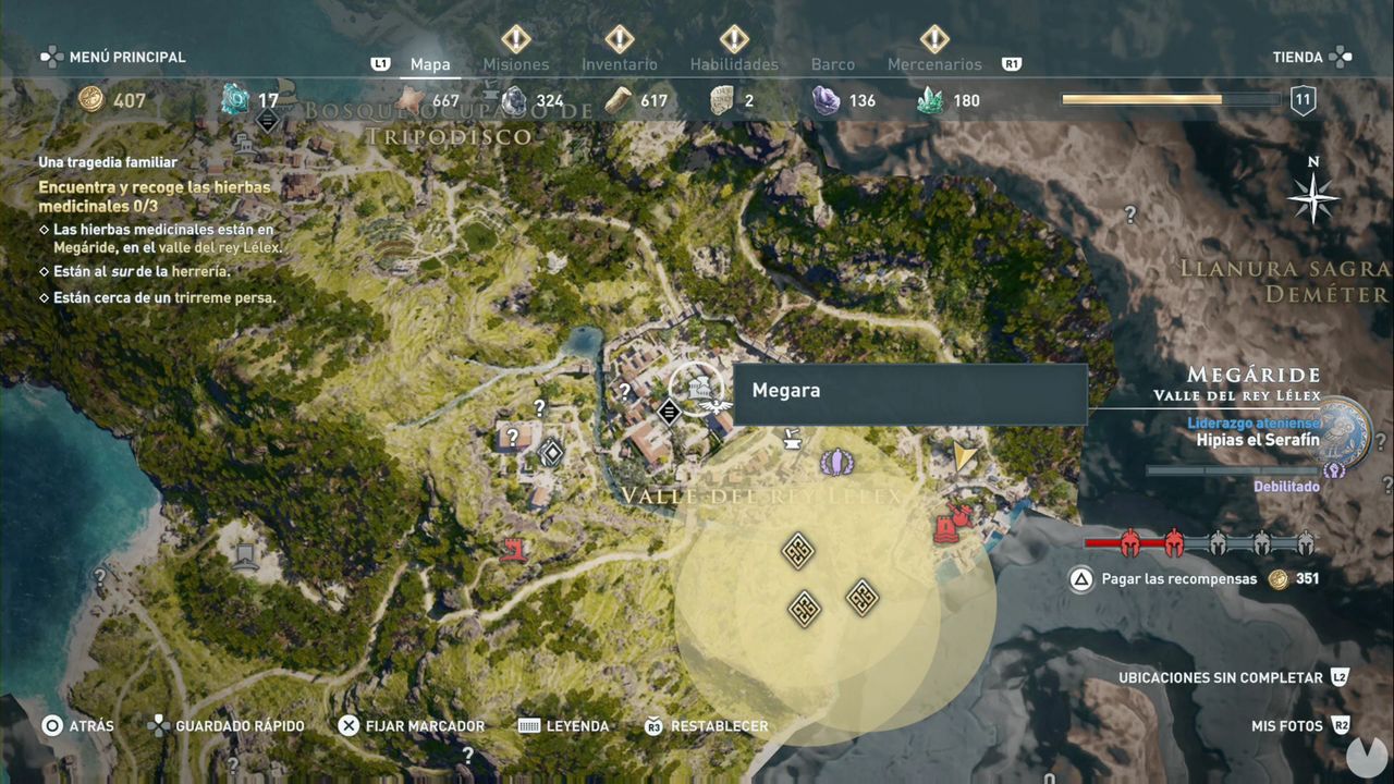 Megáride en Assasin's Creed Odyssey: TODAS las ubicaciones