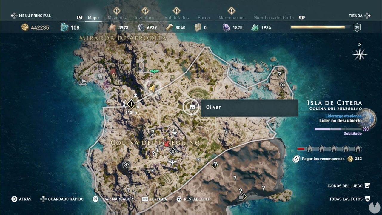 Isla de Citera en Assasin's Creed Odyssey: TODAS las ubicaciones