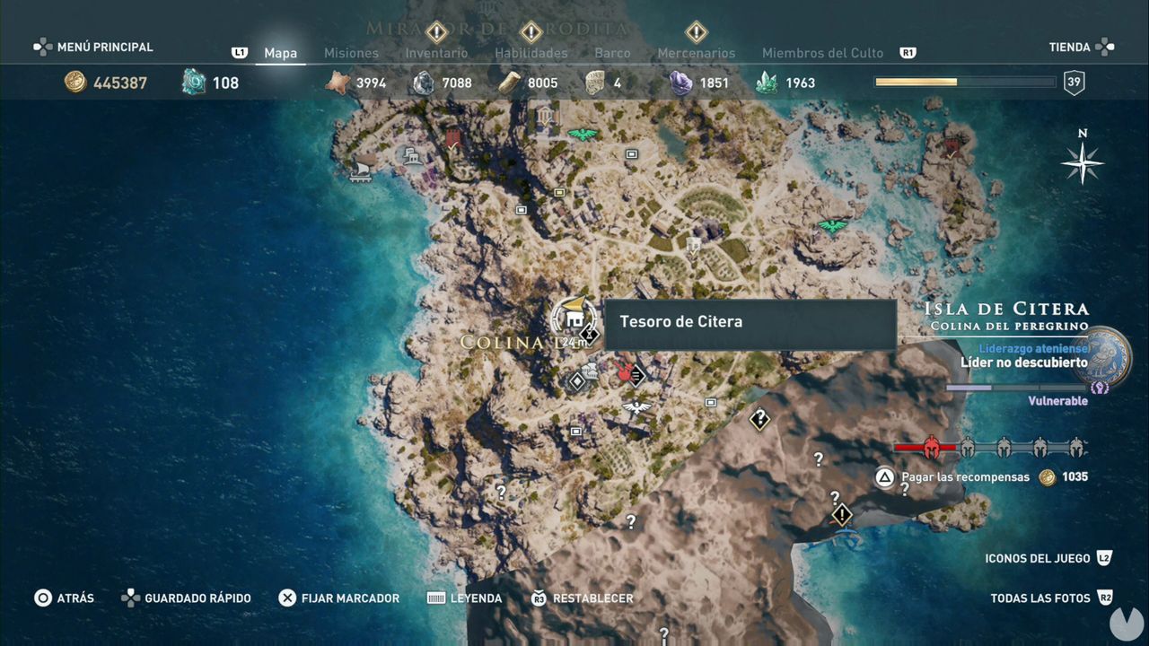 Isla de Citera en Assasin's Creed Odyssey: TODAS las ubicaciones
