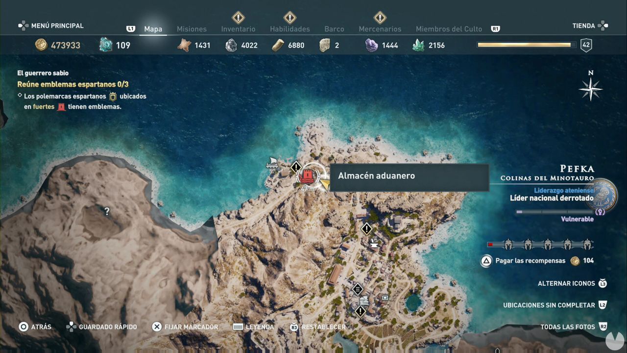 Pefka en Assasin's Creed Odyssey: TODAS las ubicaciones