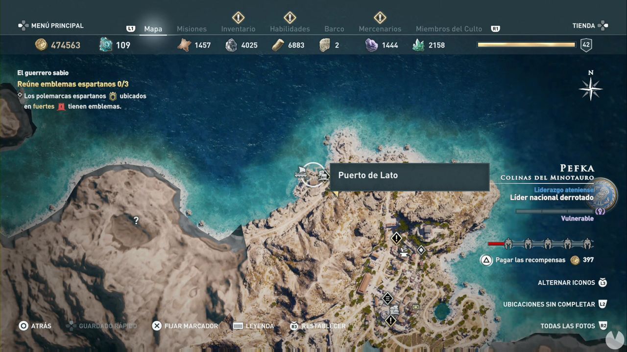 Pefka en Assasin's Creed Odyssey: TODAS las ubicaciones