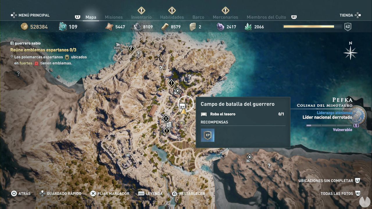 Pefka en Assasin's Creed Odyssey: TODAS las ubicaciones