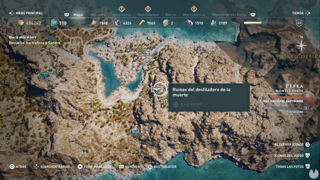Pefka en Assasin's Creed Odyssey: TODAS las ubicaciones