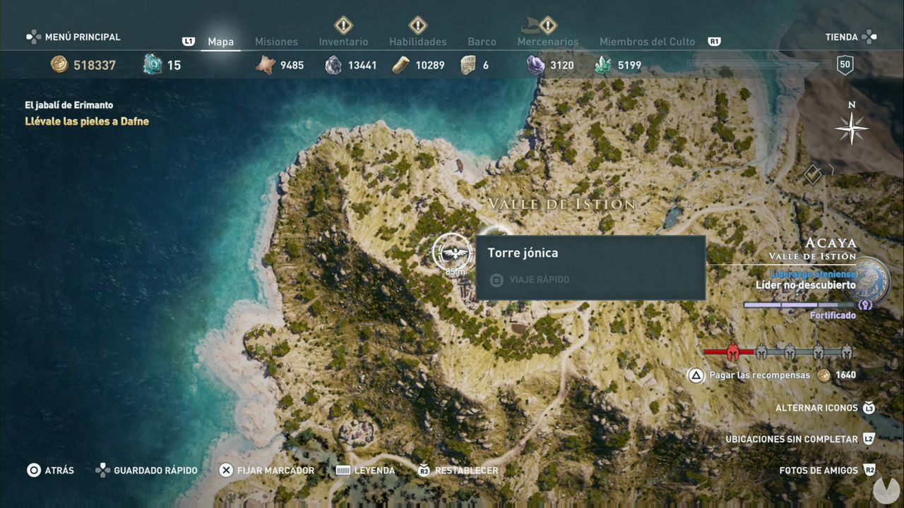 Acaya en Assasin's Creed Odyssey: TODAS las ubicaciones