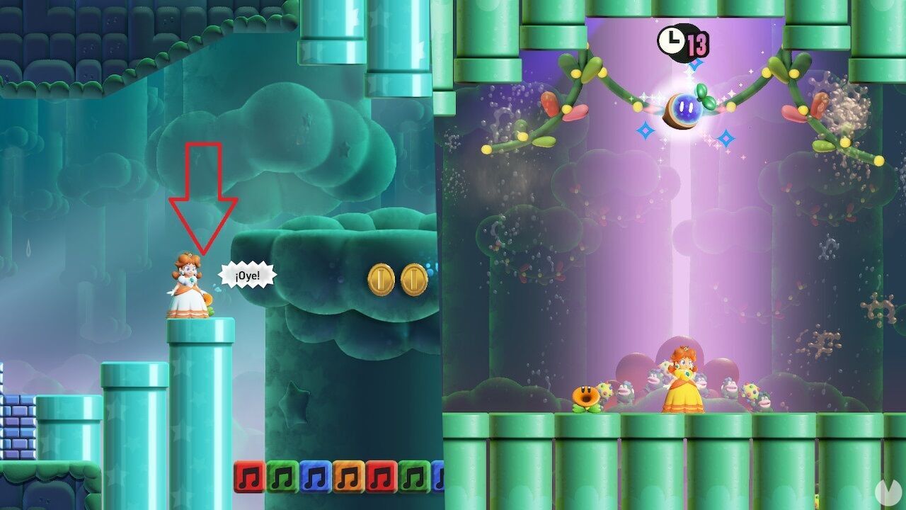 Spikes entre tuberías inestables al 100% en Super Mario Bros. Wonder ...