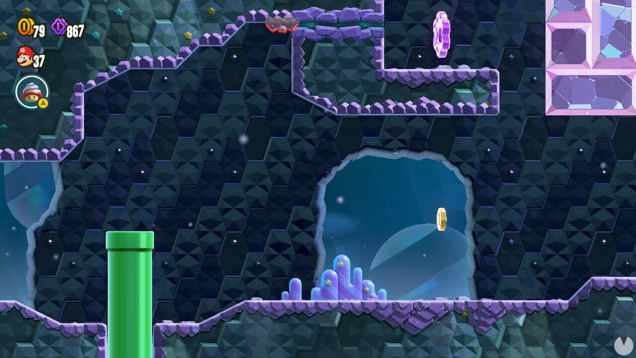 La cueva de los bloques gema al 100% en Super Mario Bros. Wonder: Todos ...