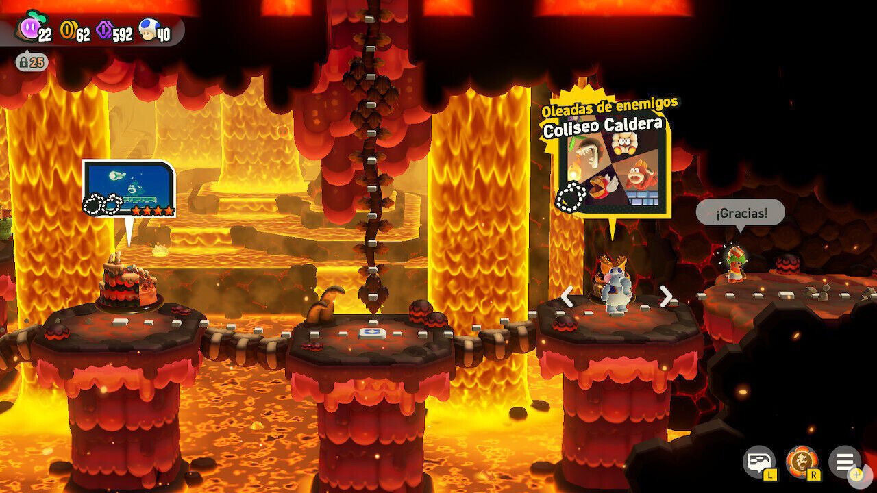Mundo 6 Volcán Caldera al 100% en Super Mario Bros. Wonder: Niveles y ...
