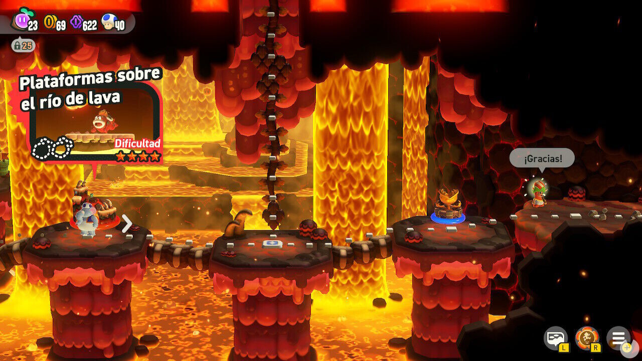 Mundo 6 Volcán Caldera al 100% en Super Mario Bros. Wonder: Niveles y ...