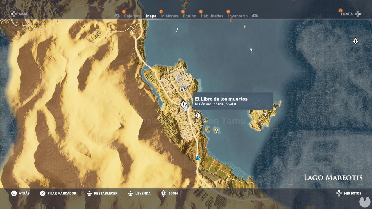 Misiones secundarias de Lago Mareotis en Assassin's Creed Origins