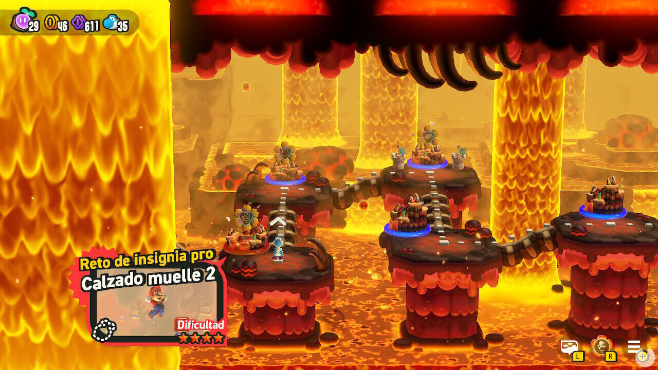 Mundo 6 Volcán Caldera al 100% en Super Mario Bros. Wonder: Niveles y ...