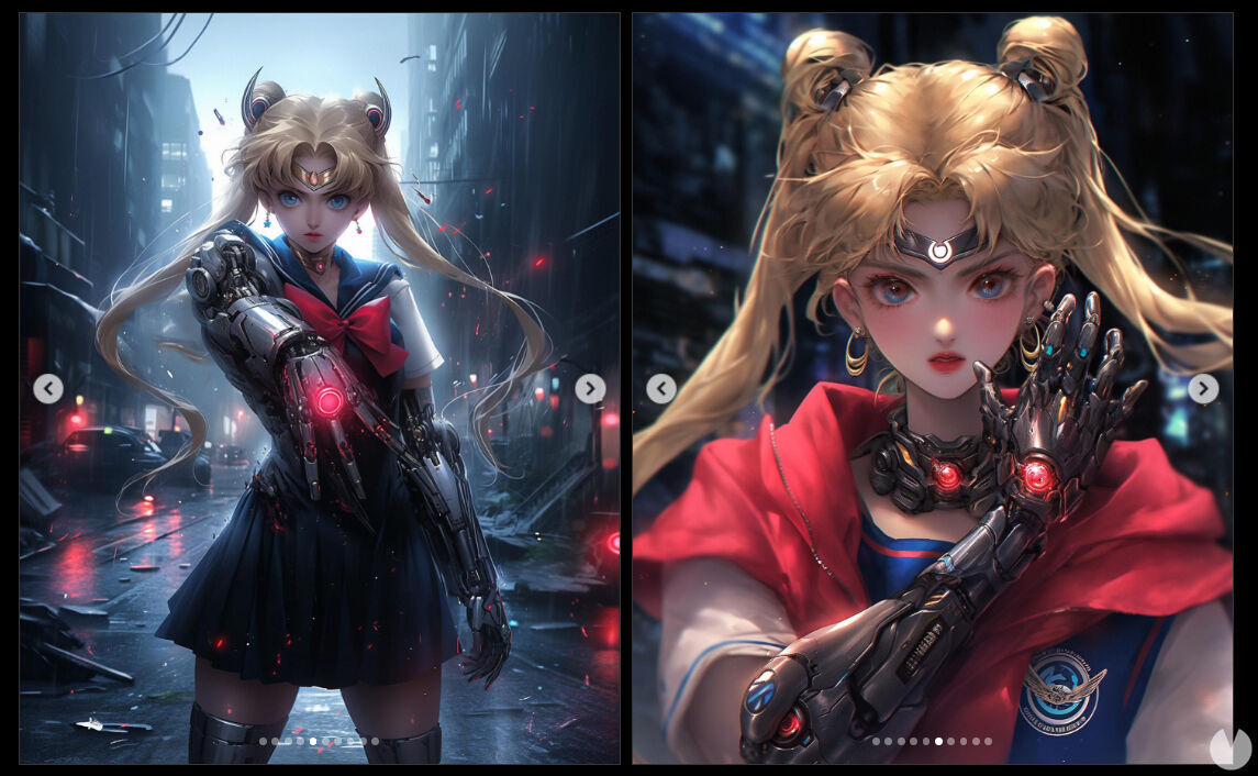 ¿Te imaginas a Sailor Moon al estilo ciberpunk? gracias a la IA podemos ...