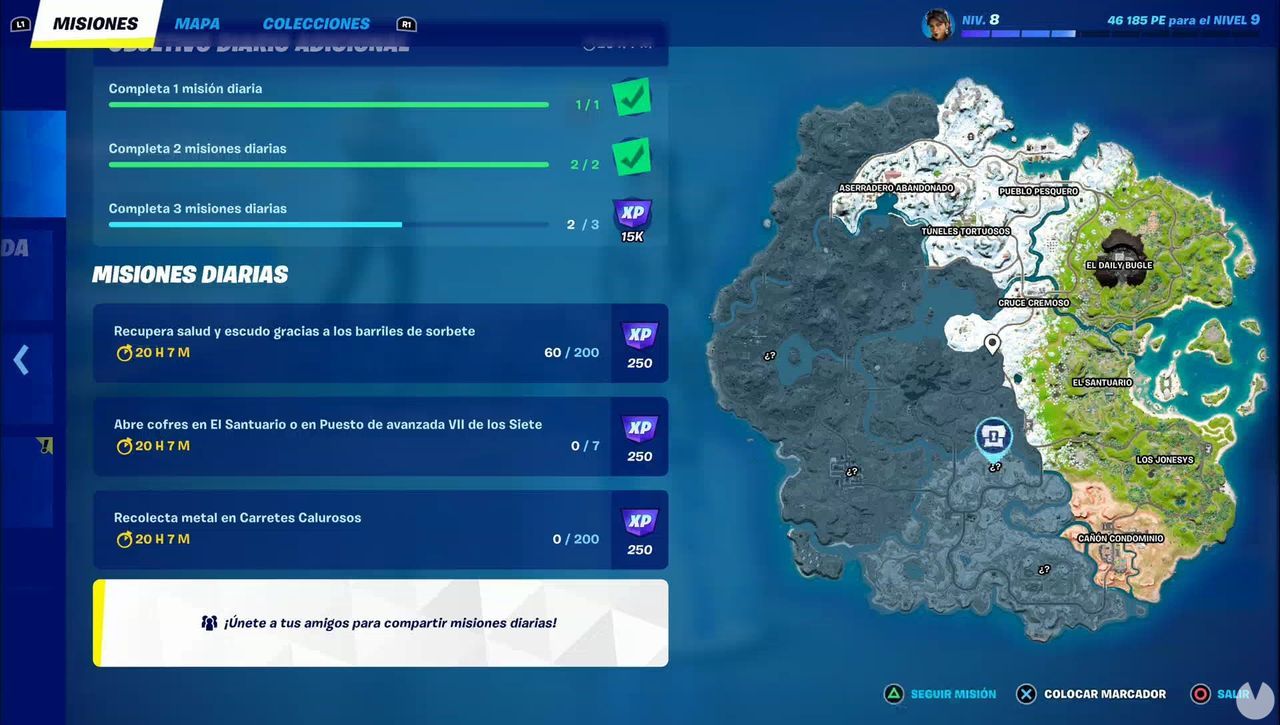 Fortnite C3 T1: TODAS las Misiones - Tipos y cómo completarlas