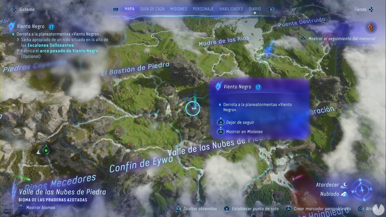 Viento Negro en Avatar: Frontiers of Pandora