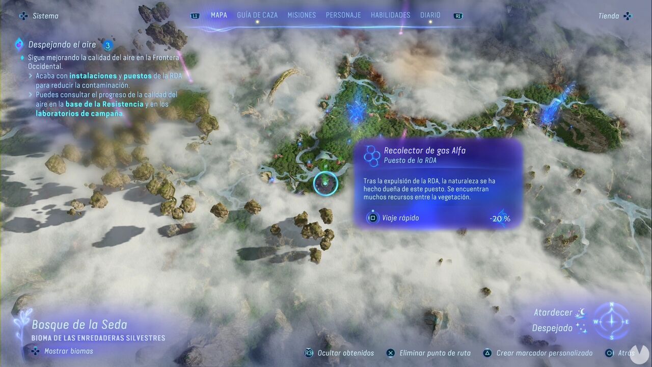 El ojo de Eywa al 100% en Avatar: Frontiers of Pandora