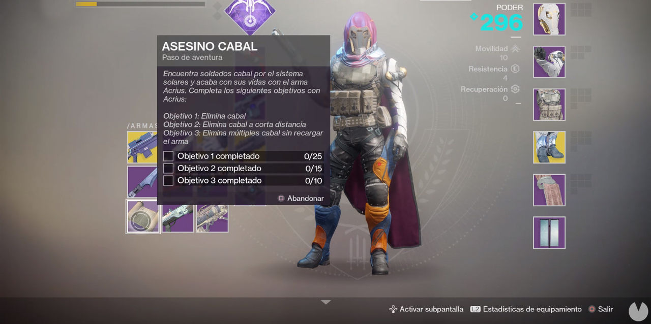 Leyenda de Acrius en Destiny 2: Cómo conseguir esta exótica y su ...