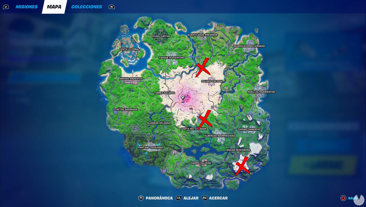Fortnite - Dónde encontrar Punto Pintoresco, Barranco Bello y Monte Kay