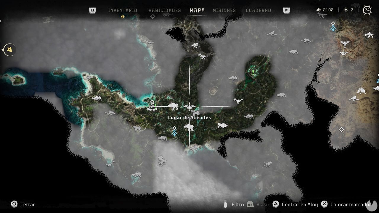 Alasol en Horizon Forbidden West: Debilidades, recompensas y localización