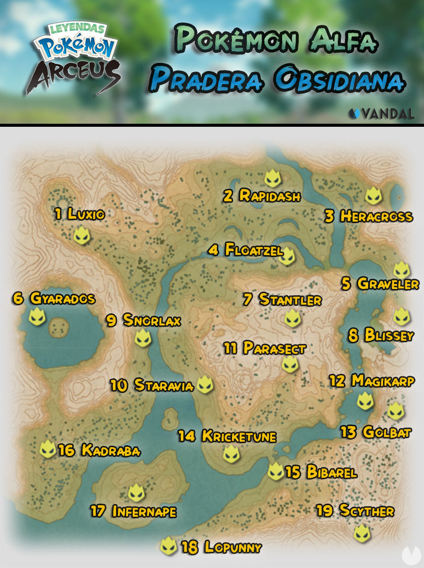 Pokémon Alfa en Leyendas Pokémon Arceus: Dónde aparecen y cómo capturarlos